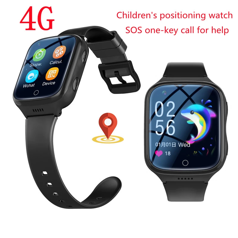 4G Kids Smart Watch Global Positioning System Wi-Fi SOS Waterproof IP67 ...