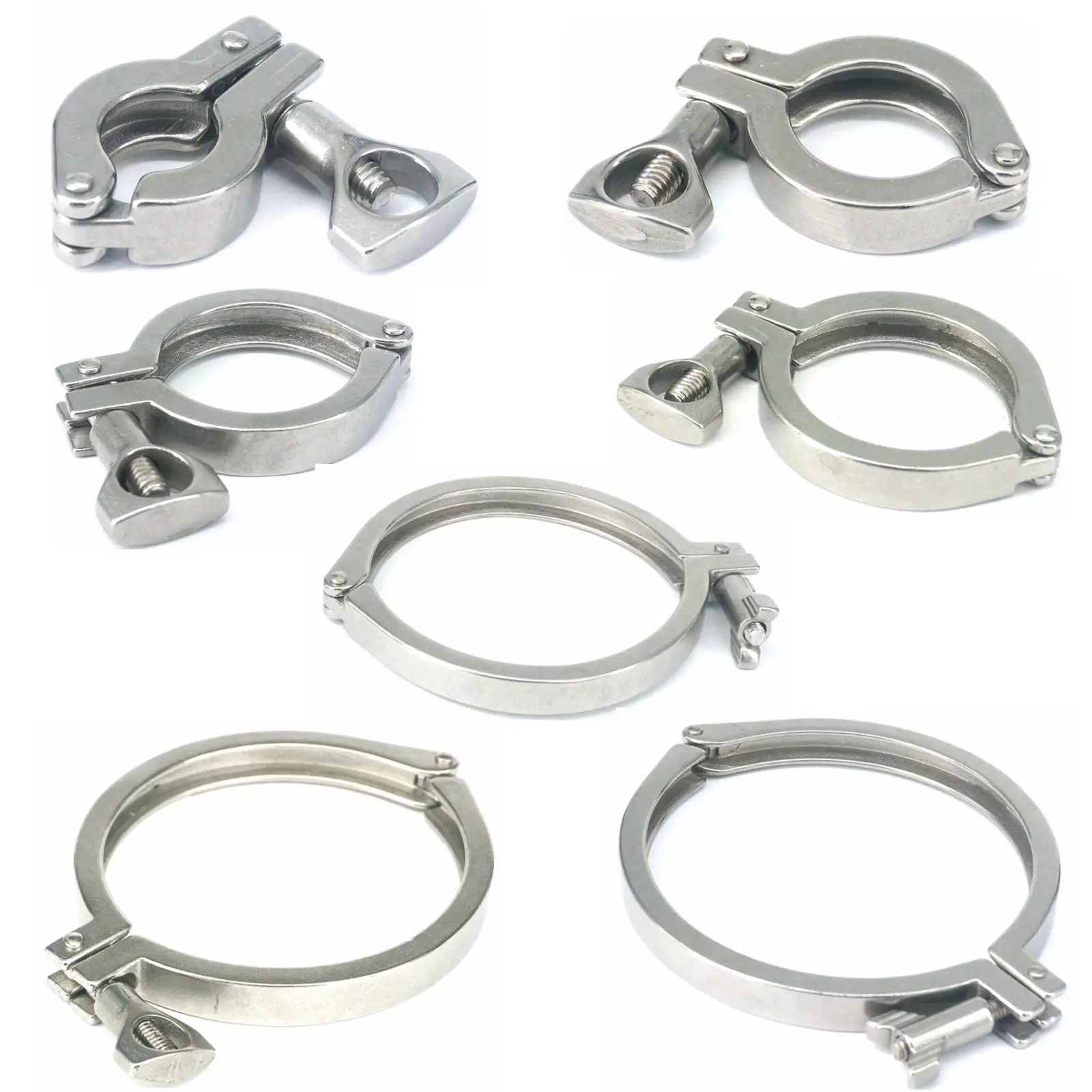 Tri Clamp 1/2" 1.5" 2" 8.5"Ferrule O/D 25.4 233mm 304 Stainless Steel ...