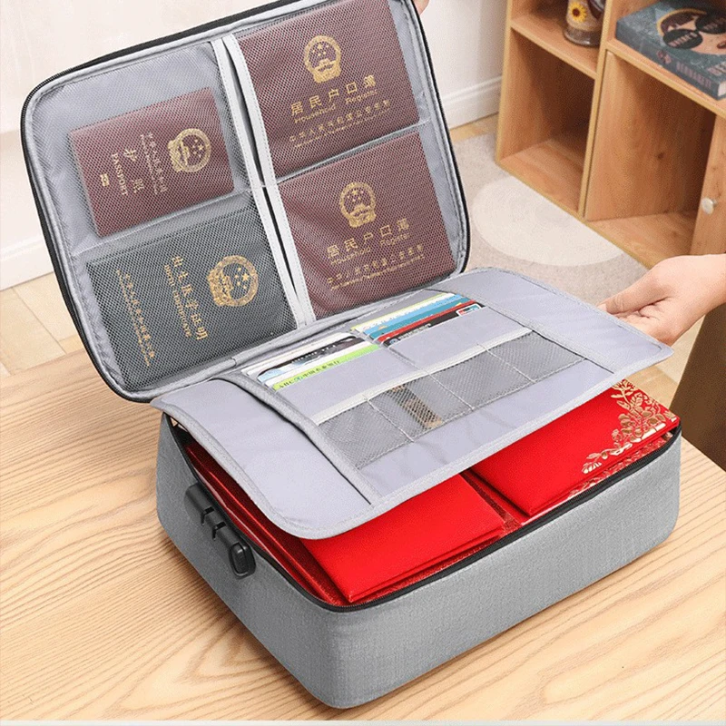 Document Storage Bag Organizer Files Folder Ticket Credit Card ...