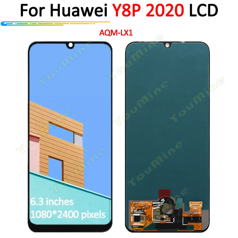 Montaje de digitalizador de pantalla táctil LCD para Huawei Y8p AQM LX1 ...