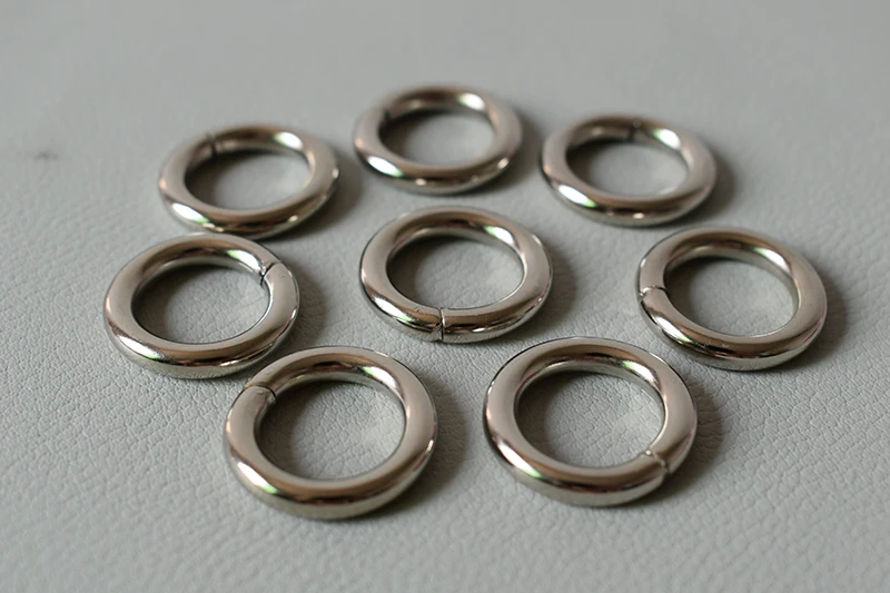 15mm 20mm 25mm 30mm Metal round wheel plated hardware O rings DIY dog collar harness backpack ...