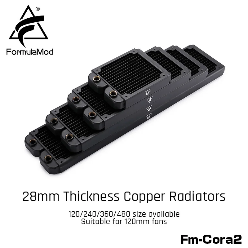 Formulamod Fm-cora-bk, 120/240/360/480mm Copper Black Single Row ...