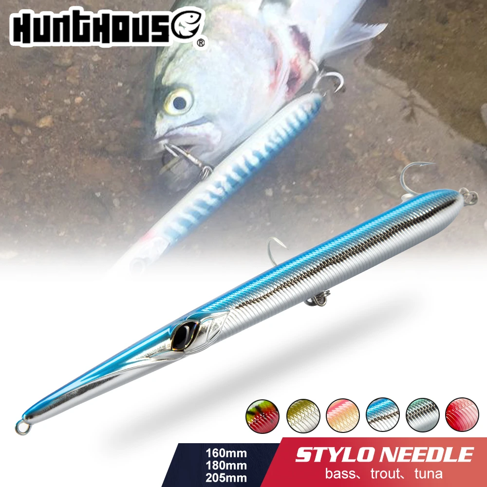 Hunthouse needle stylo fishing lure long casting pencil stickbait ...