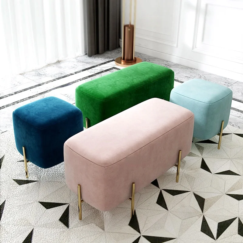 Nordic-Flannel-Stools-for-Living-Room-Furniture-Light-Luxury-Fitting ...