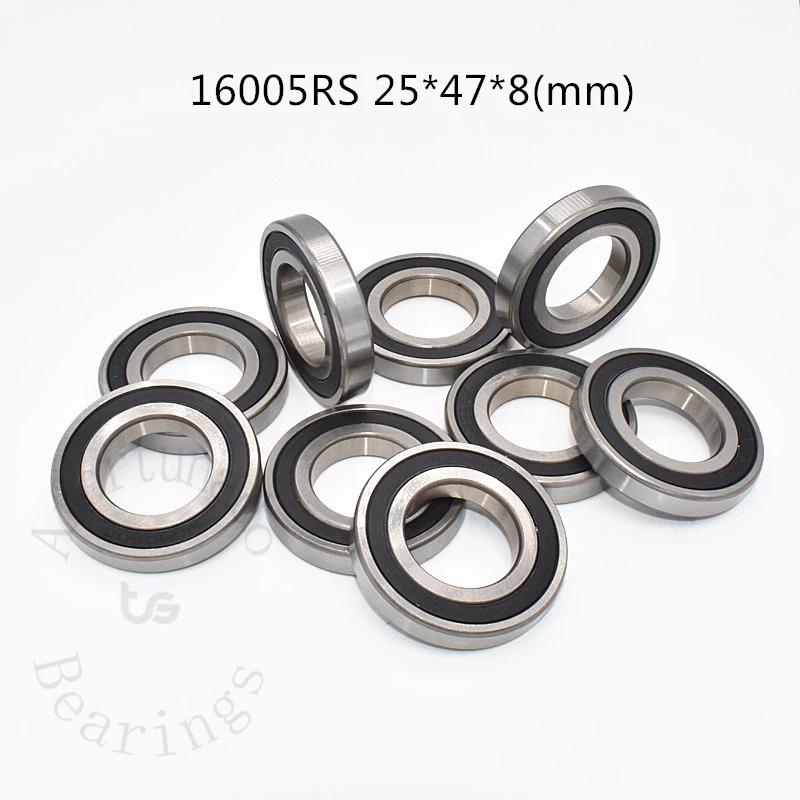 16005RS-25-47-8mm-1Piece-bearing-16005-16005RS-chrome-steel-deep-groove ...