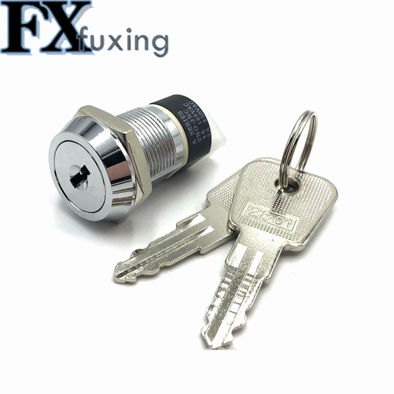 1pcs 19mm Metal 4Pin ON OFF 2Position DPST A Series Electronic Lock Key ...