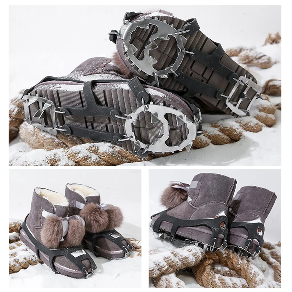 Chaînes neige,Chaussures de neige antidérapantes à 18 Crampons de ...