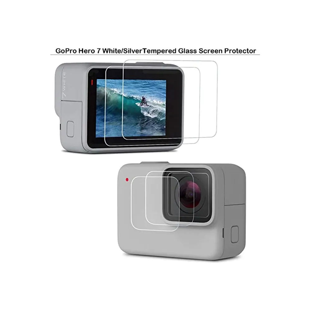 Tempered-Glass-Lens-LCD-Screen-Protector-for-GoPro-Hero-7-Silver-White ...