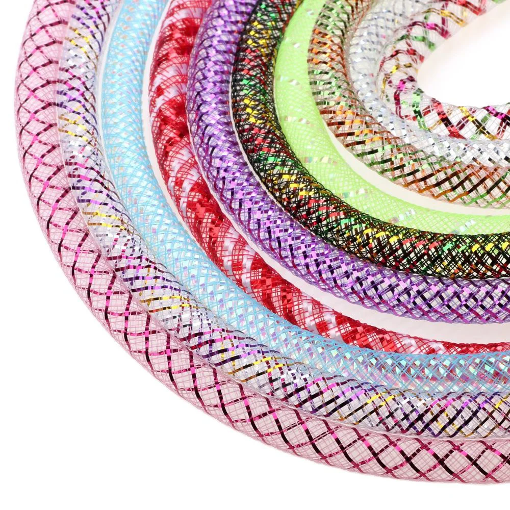 NEW-8MM-5M-10M-Tinsel-Mylar-Piping-Colorful-Mesh-Braid-Tubular-Fly ...