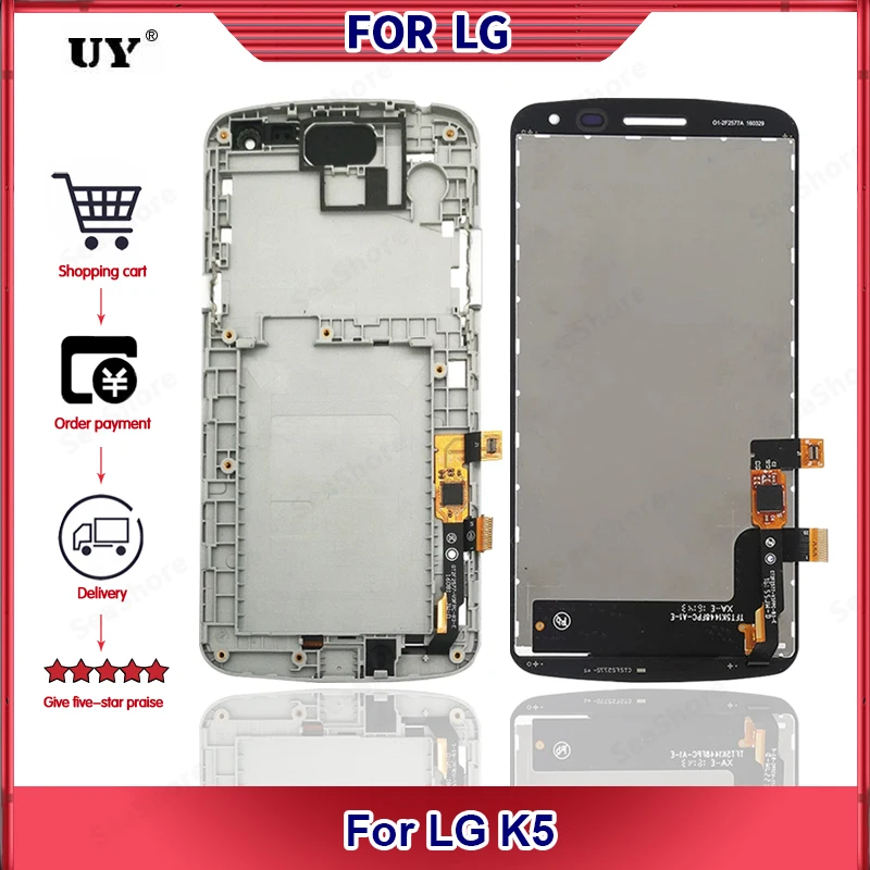 Original Display For LG K5 Display Touch Screen For LG K5 LCD Display Digitizer With Frame ...