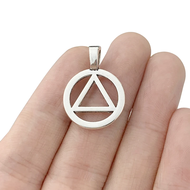 30 X Tibetan Silver Aa Alcoholics Anonymous Recovery Sobriety Triangle ...