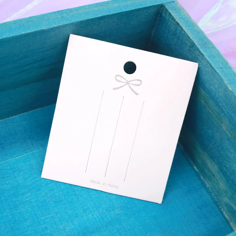 50Pcs/ Lot 6.3*7.2cm Child Hair Clip Packaging Paper Card Bow Pattern ...