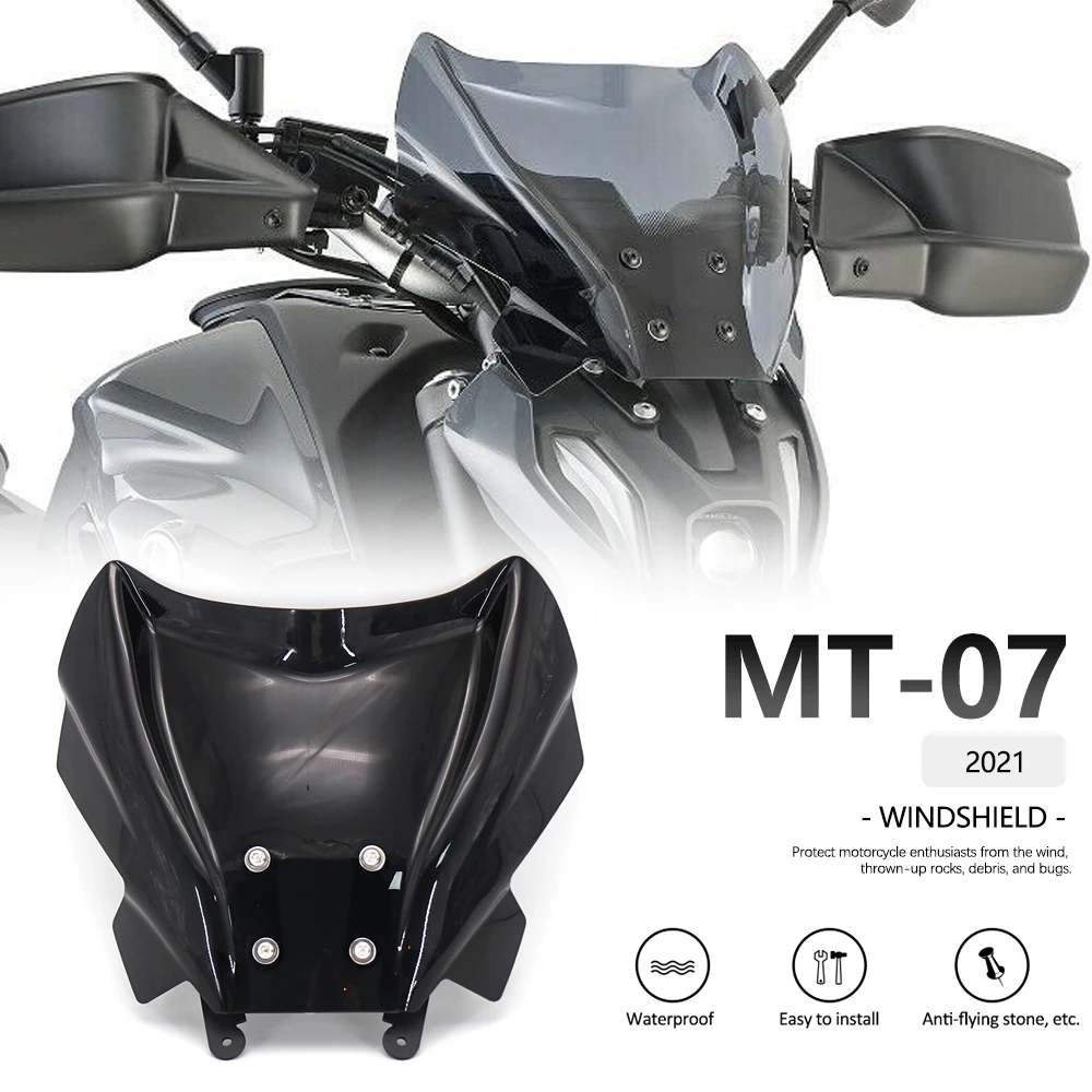 For YAMAHA MT-07 MT07 MT 07 Motorcycle Accessories Front Windshield ...
