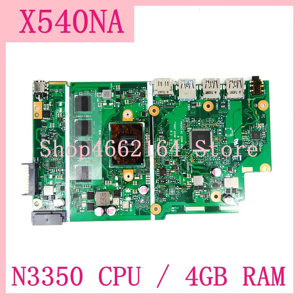 X540NA motherboard N3350 CPU 4GB RAM X540NA Mainboard For Asus X540 ...