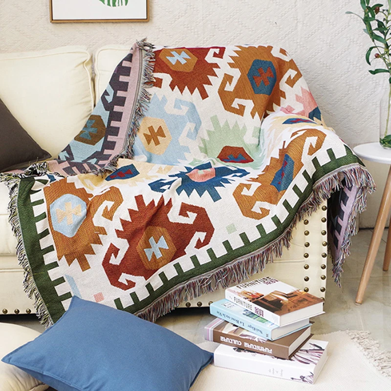 Bohemian-Tassel-Sof-Toalha-Capa-Decora-o-para-Casa-Capa-Dust-Linha-Tran ...