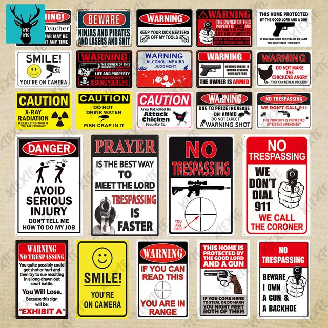Funny Gun Warning Signs