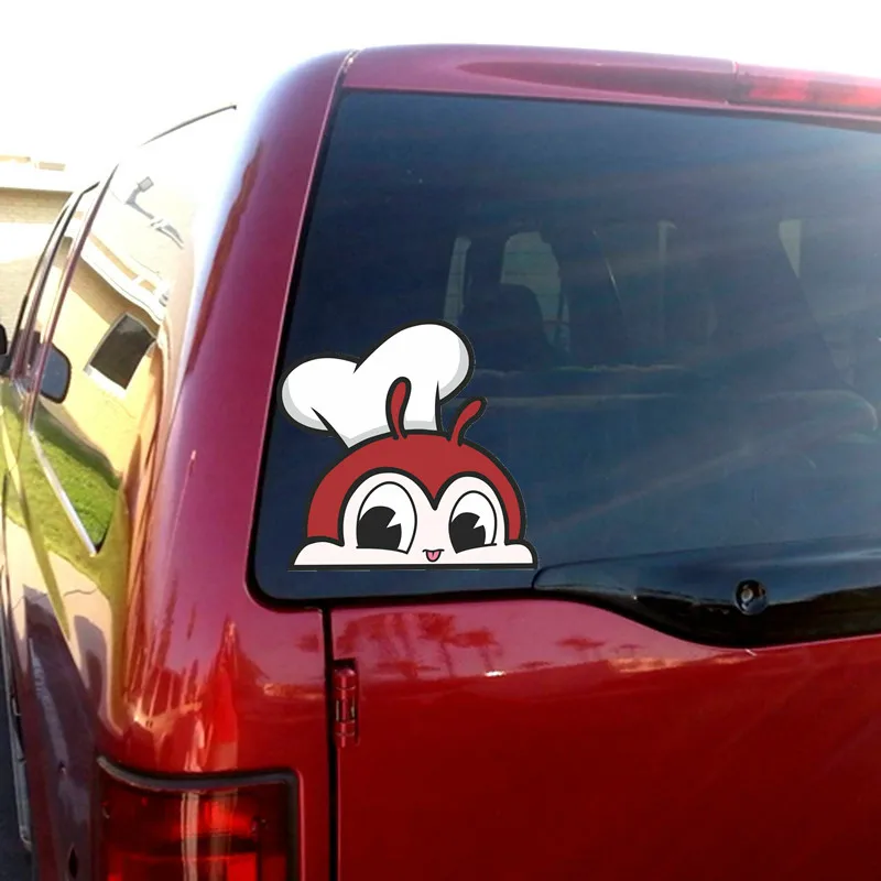 Hot Interesting Cute JOLLIBEE Peeking Anime Car Sticker Motorcycle ...