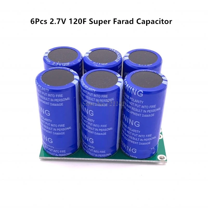 Super Farad Capacitors 6pcs 2.7v 120f Super Capacitor With Protection ...
