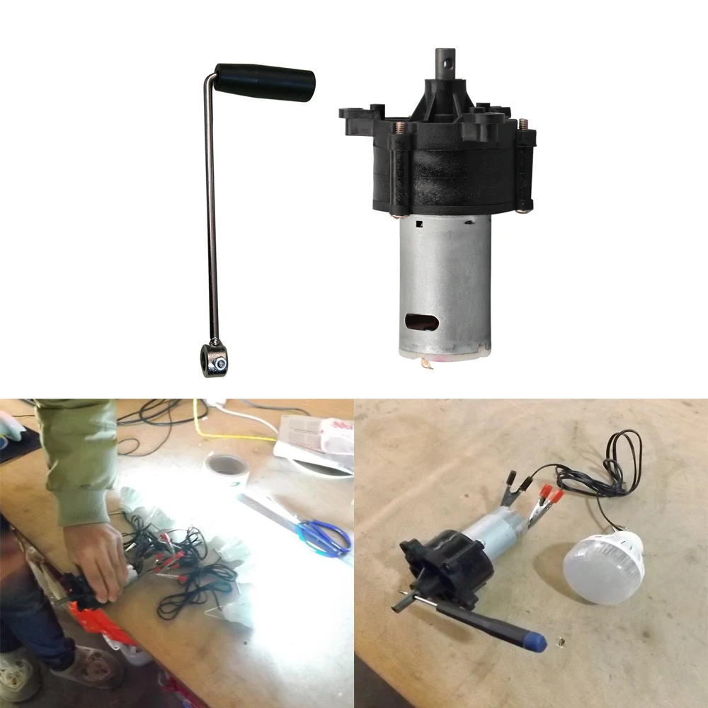 Miniatur-Wind-Hydraulische-Generator-Hand-Crank-Manuelle-Dynamo-Motor-W ...