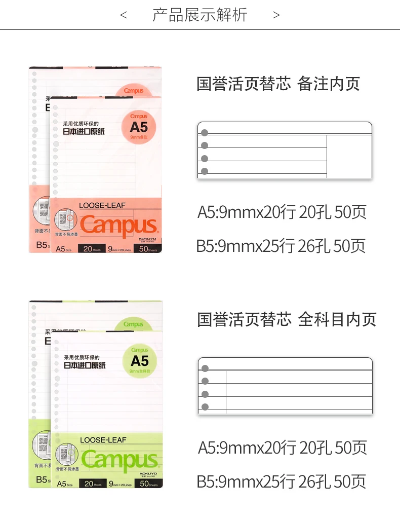 Блокнот KOKUYO Campus, A5/B5, 30/50/100 листов | AliExpress