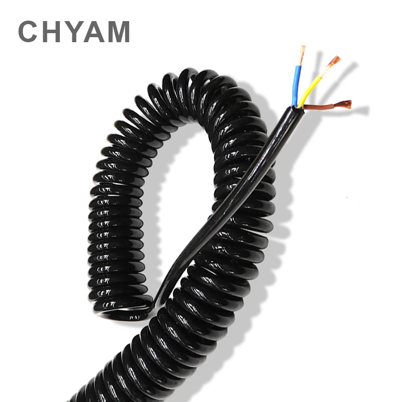 Black Multi Core Wire Spring Spiral | Electrical Cable Wire | Spring ...