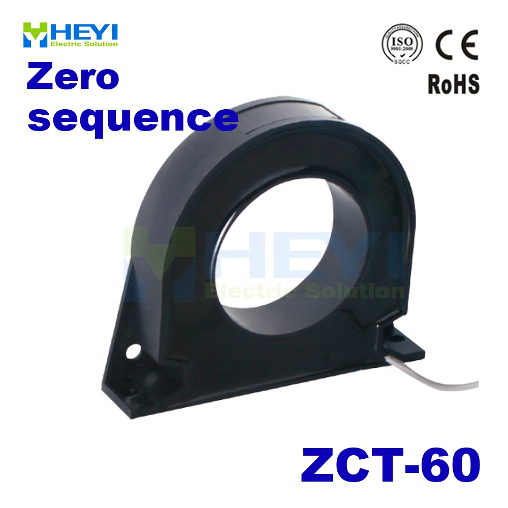 ZCT 60 보호 전류 변압기 0.3A/0.3mA 1A/1mA 1A/0.5mA 누설 보호 변압기|rope plastic ...