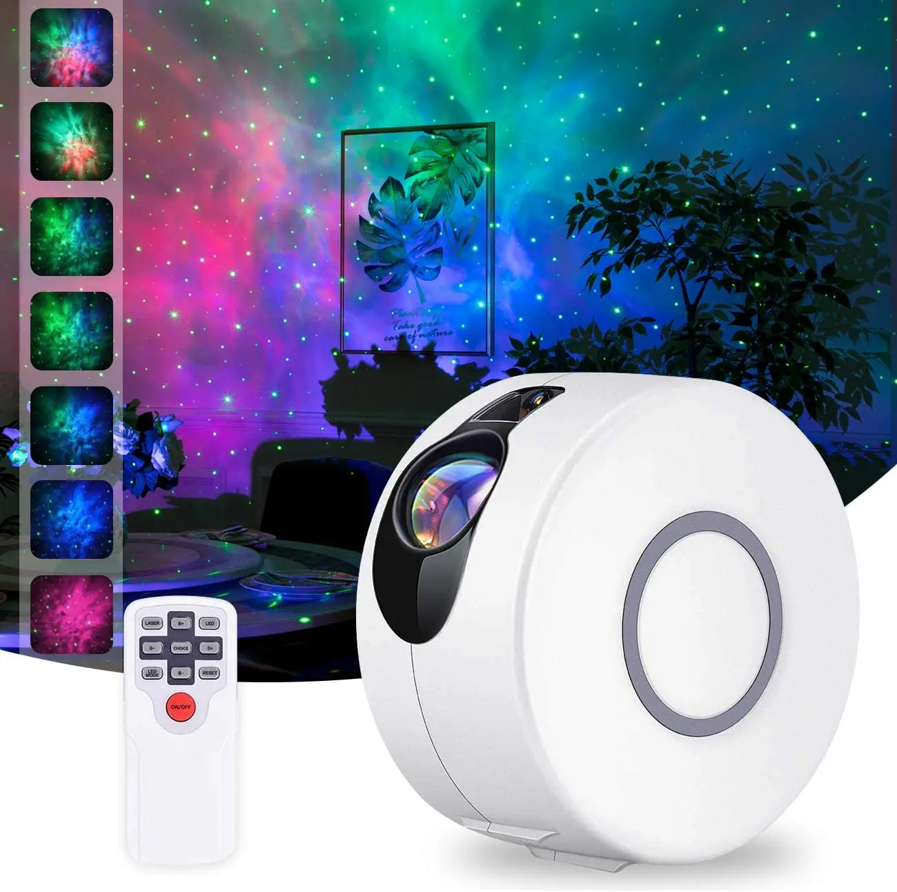 Laser-Galaxy-Starry-Sky-Projector-star-Rotating-Water-Waving-Night ...