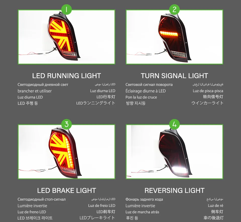 Chevrolet Spark Tail Lights 2010-2018 Spark GT LED Tail lamp light DRL ...