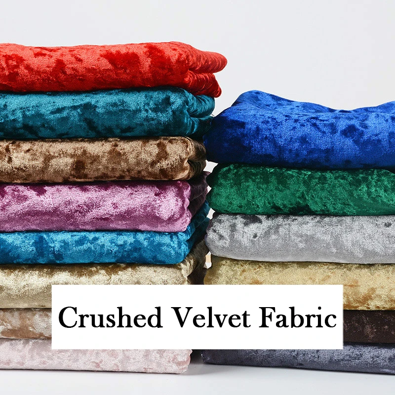 Red Crushed Velvet Fabric