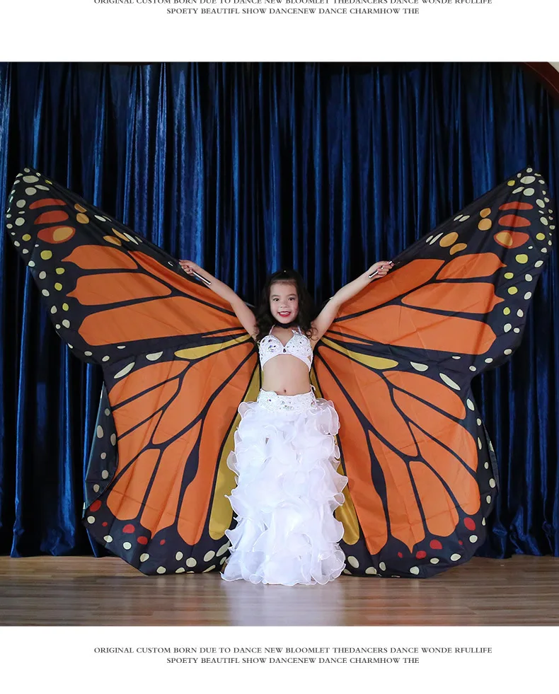 Belly Dance Wings Butterfly Wings Sticks Ba Belly Dancing Costume ...