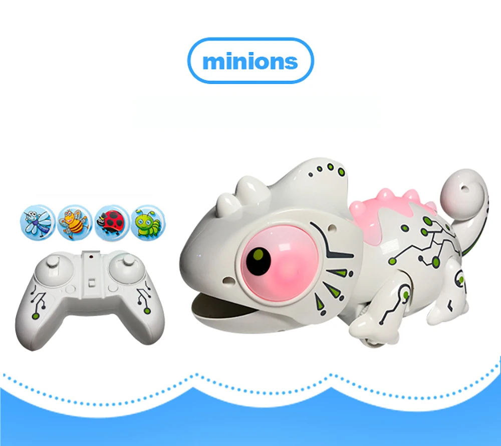 RC Chameleon 2.4GHz Robotic Intelligent Dinobot Toy Remote Control Cha ...