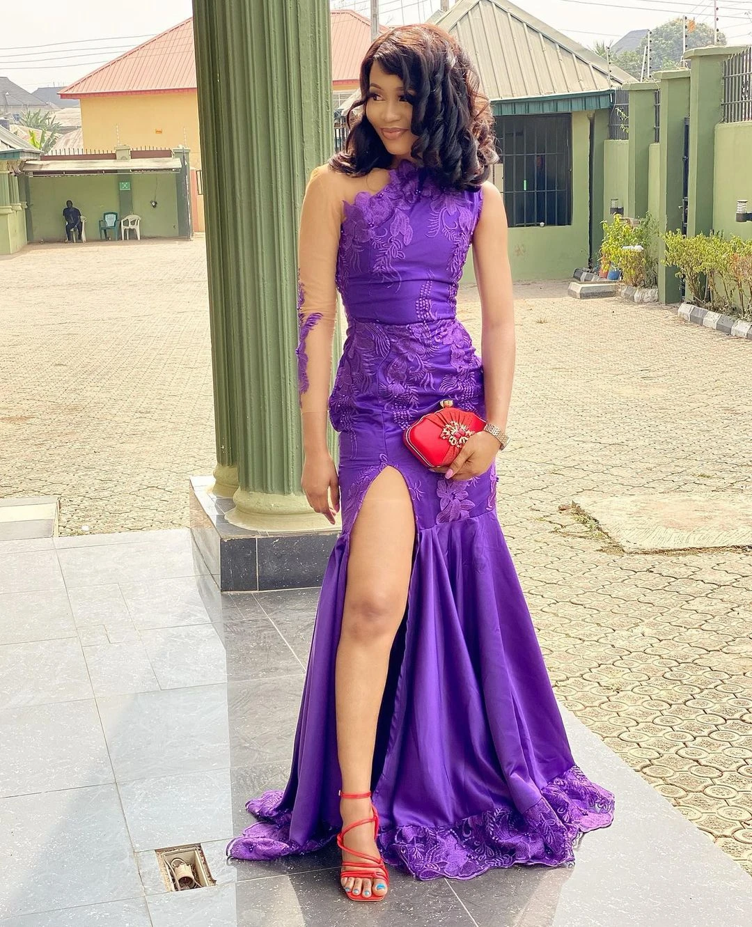 Purple Mermaid Prom Dresses One Shoulder