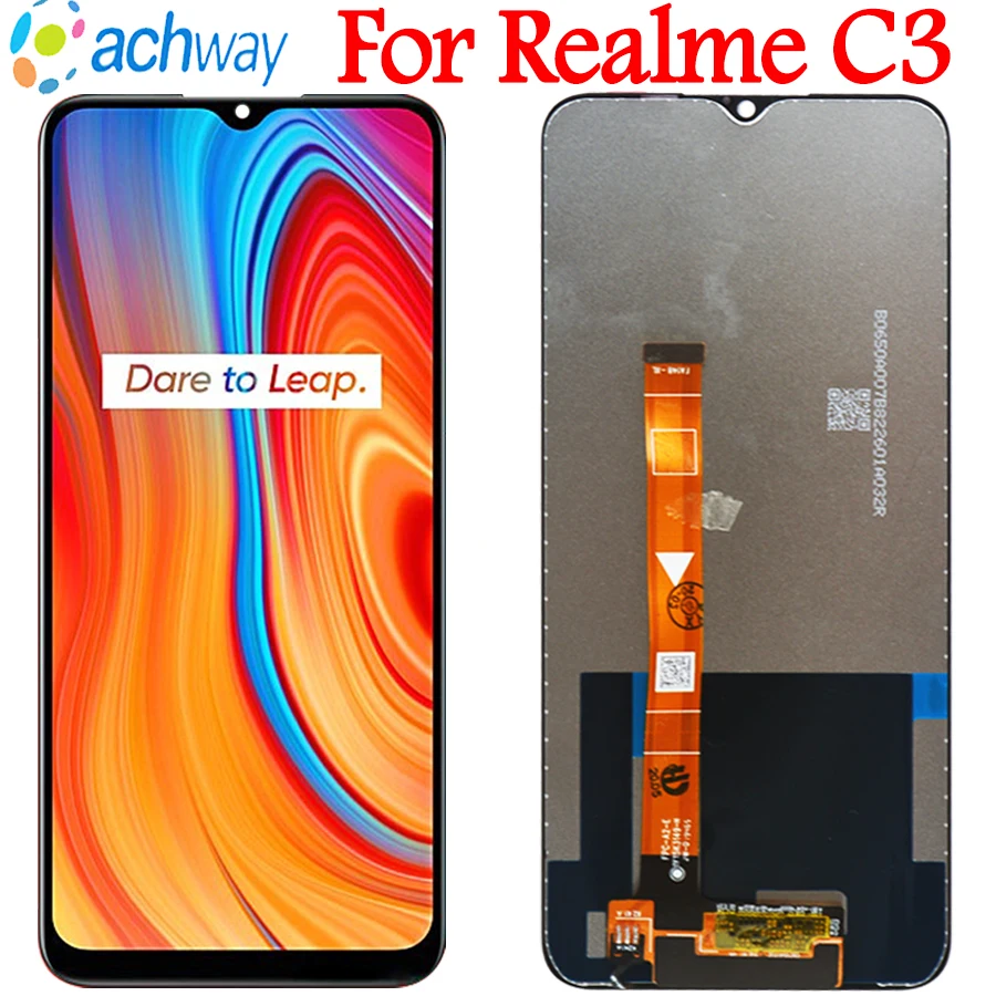 100% 테스트 OPPO realme C3 LCD RMX2027 LCD 디스플레이 터치 스크린 디지타이저 어셈블리, 전화 6.5 ...