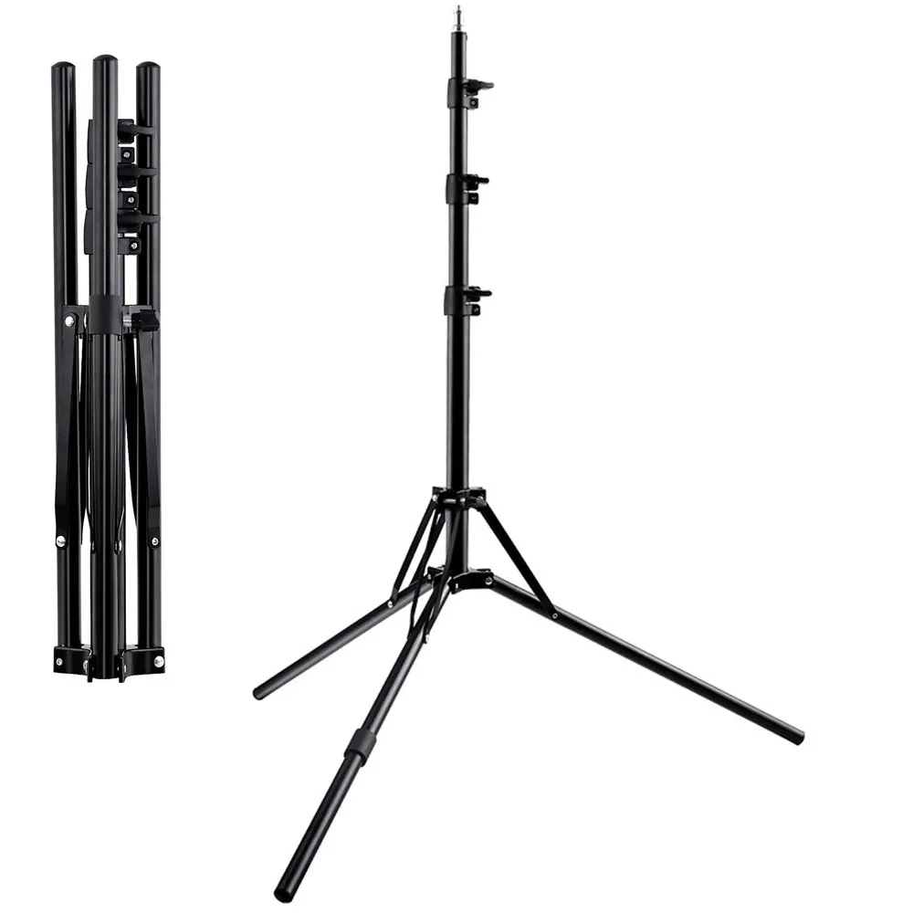 Fosoto 1.8m Foldable Tripod Led Light Stand &1/4 Screw Head Softbox For ...
