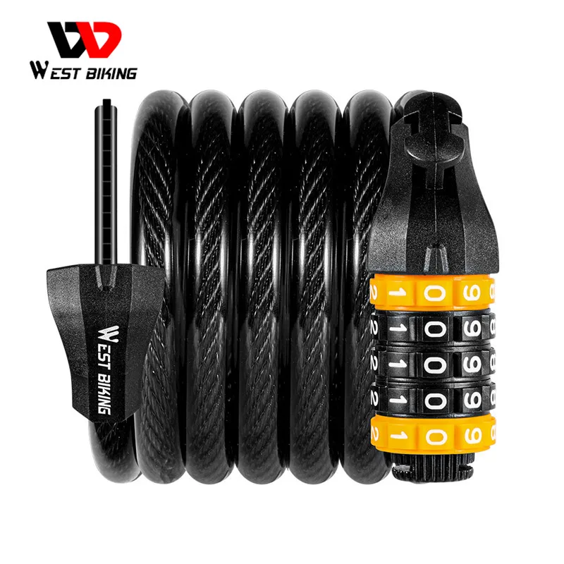 WEST BIKING Bike Digital Lock Anti Theft Security MTB Road Bicycle ...
