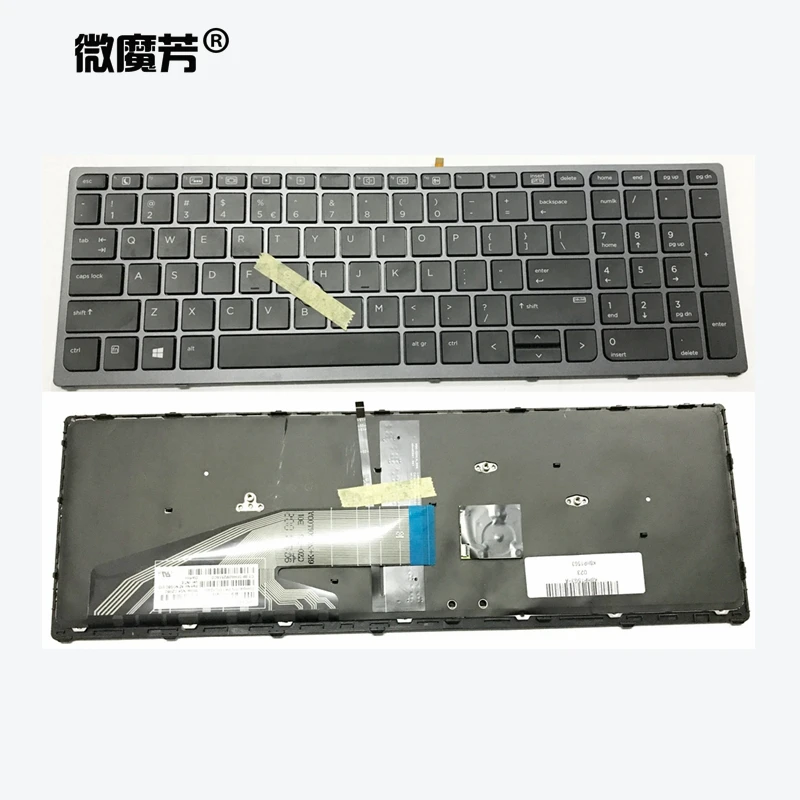 English New Keyboard for HP for Zbook 15 G3 17 G3 US laptop keyboard ...