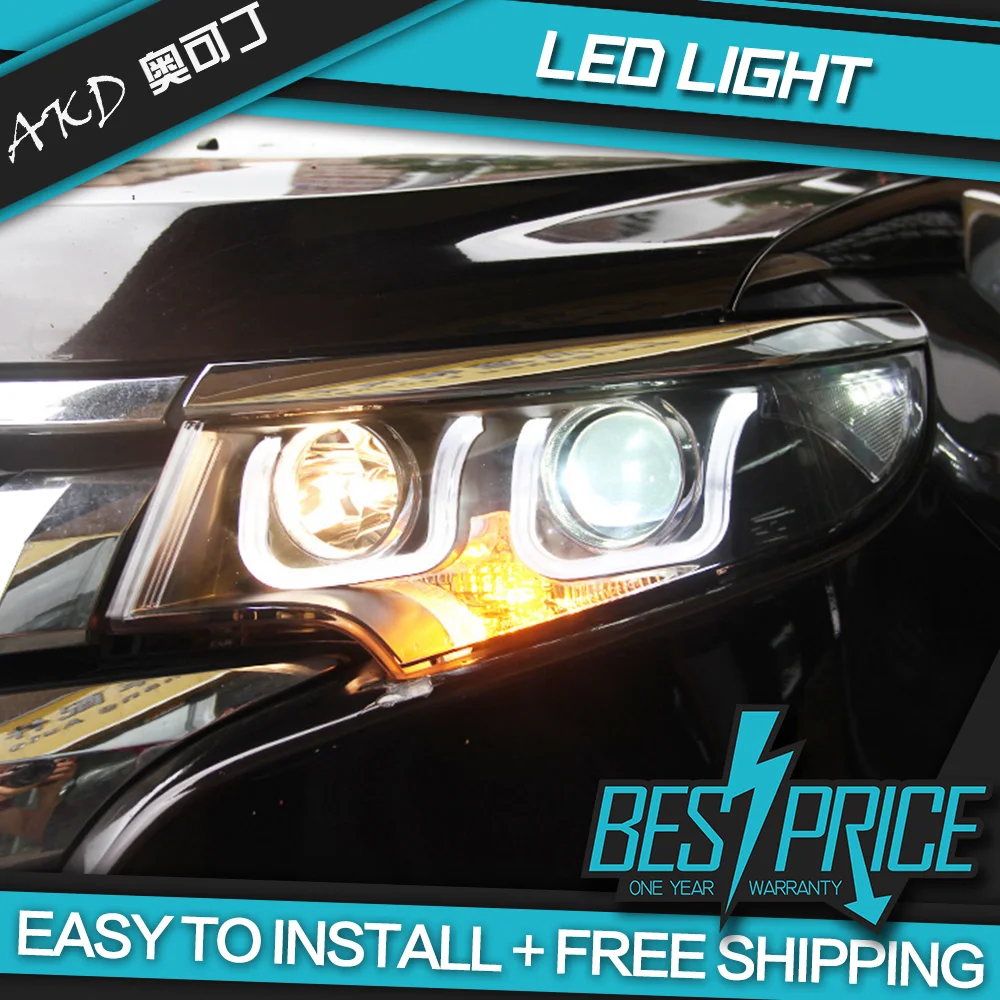 AKD tuning cars Headlight for Ford EDGE 2010 2012 Headlight LED DRL Hid ...