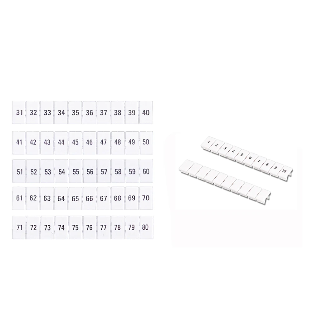 Zack Marker Strips With Standard Numbering With Blank For Uk And St And ...