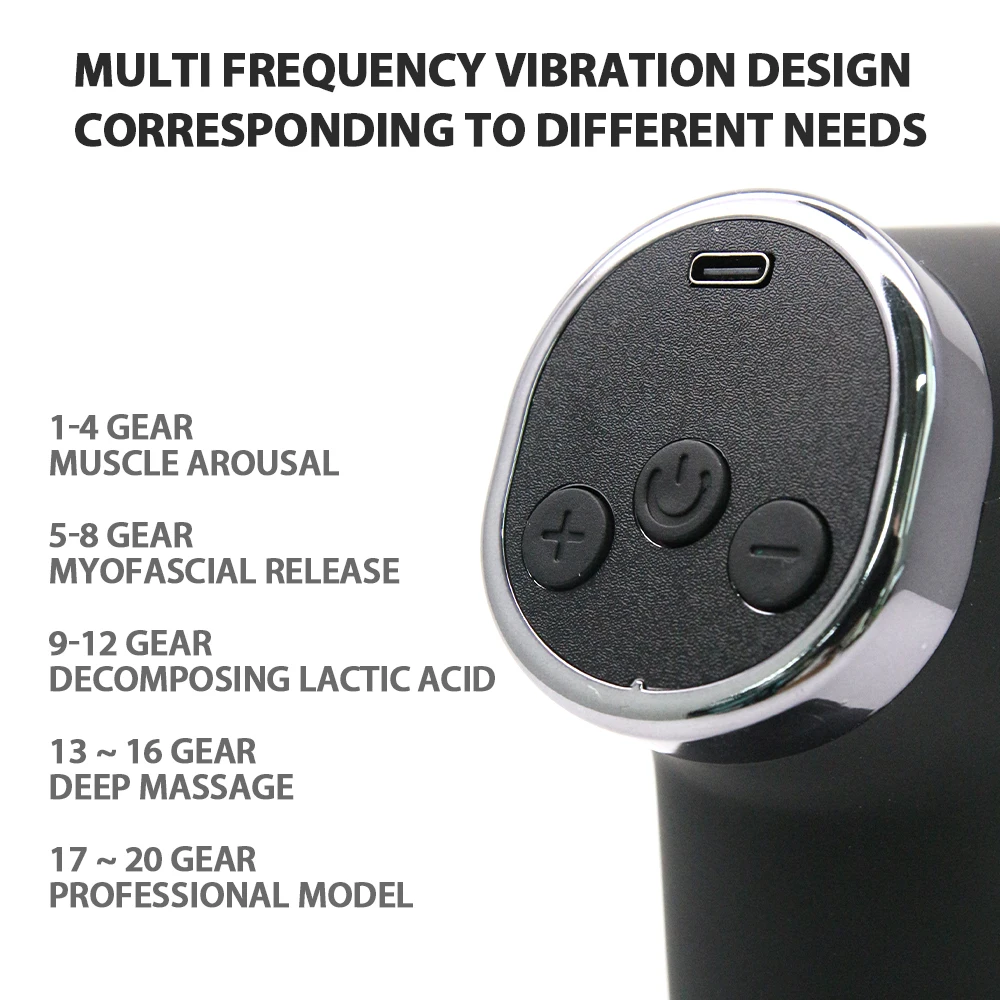 USB Mini Electric Massage Gun Muscle Relaxation Vibration Speed Body ...
