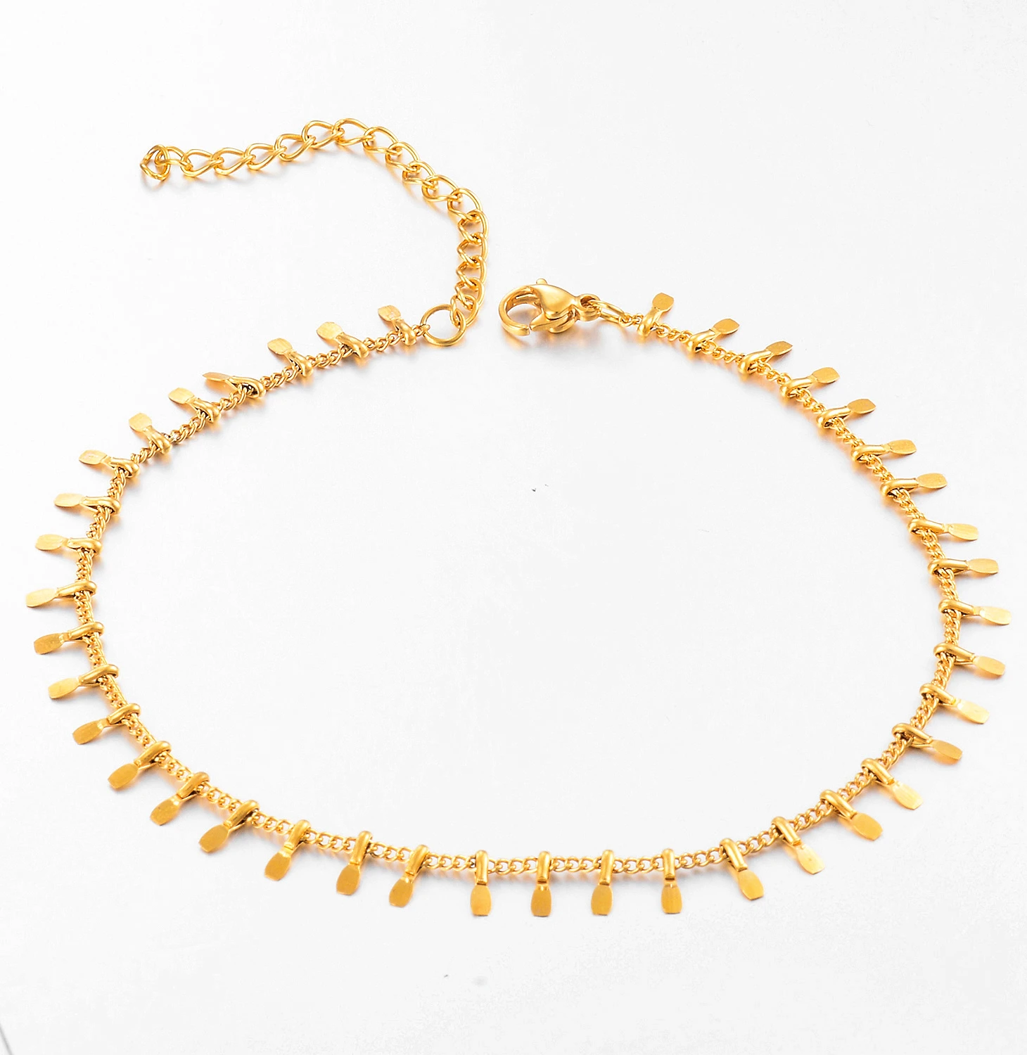 New Style Neo-gothic Style Stainless Steel Gold Color Anklet High ...