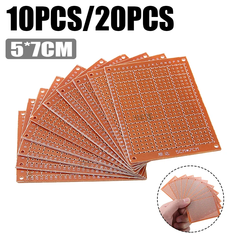 10-20pcs-Universal-PCB-Board-50x70mm-2-54mm-Hole-Pitch-DIY-Prototype ...