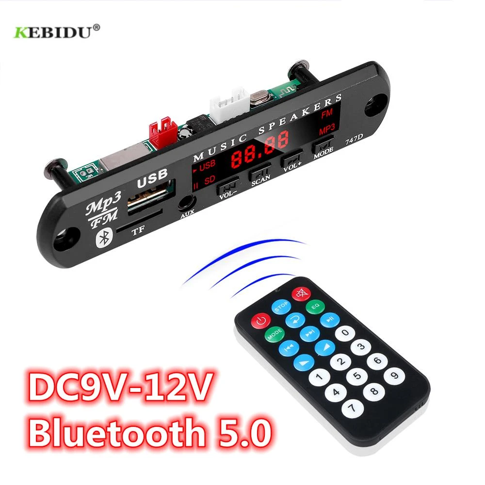 Kebidu 9v 12v Mp3 Wma Decoder Board Audio Module Usb Tf Radio ...