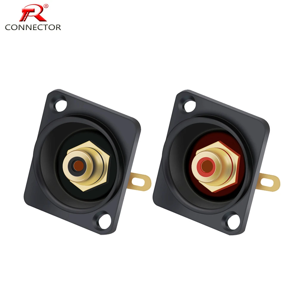 2pcs Female Rca Panel Mount Chassis Socket Connector, Excellent Quality ...