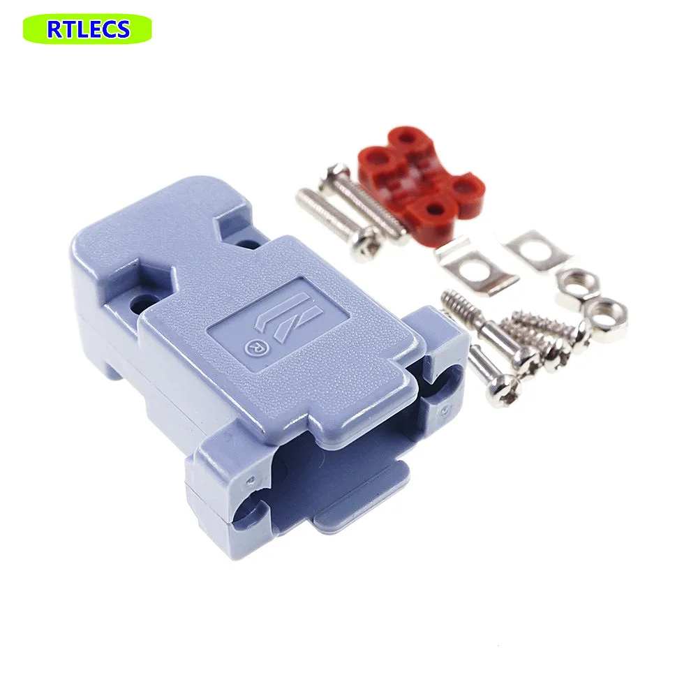 10Pcs-Plastic-D-Sub-DB9-9-Pin-Connector-Hood-Cover-shells-screws-for ...
