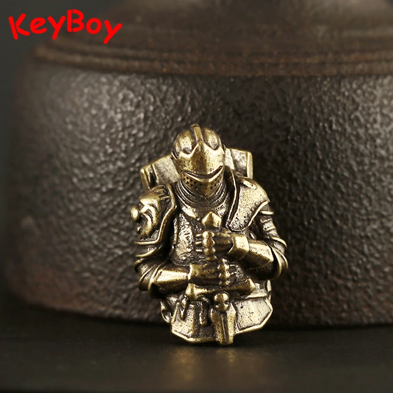 Vintage-Brass-Crusader-Armor-Knight-EDC-Paracord-Beads-Key-Chain ...
