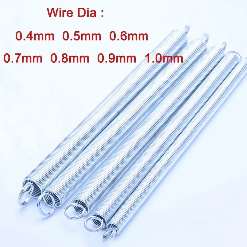 Zinc-Plated-Tension-Extension-Spring-Wire-Dia-0-4mm-1-0mm-Double-Coil ...