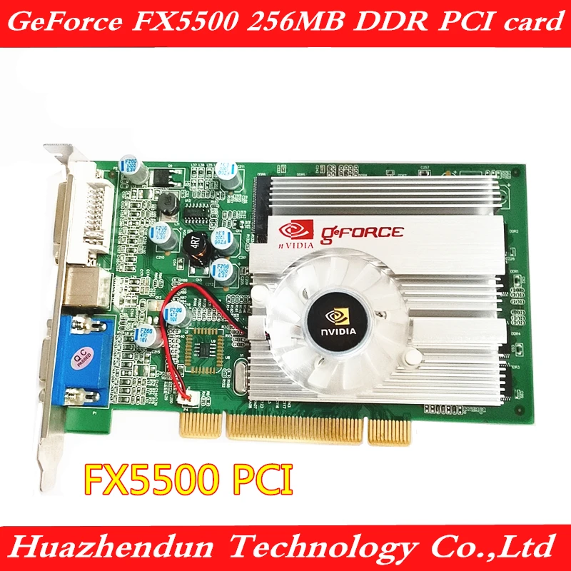 Original Brand NEW FX5500 PCI graphics card DDR 256M DVI VGA S video ...