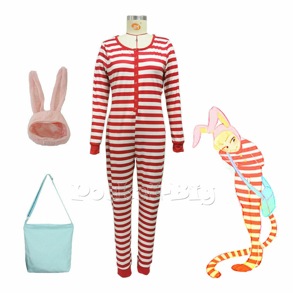 Popee The Performer Cosplay Costume With Bag White And Red Striped ...