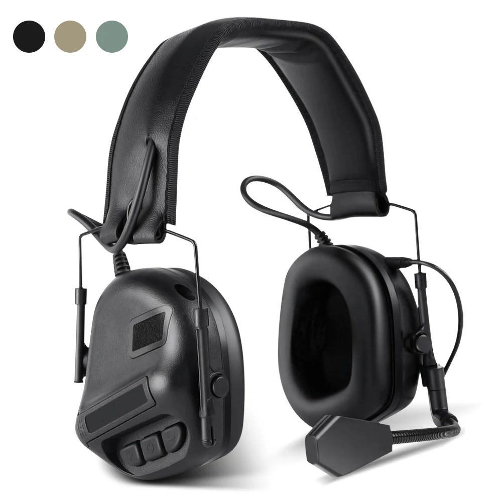 Tactical Headset Electronic Shooting Military Headphone Outdoor Sports ...