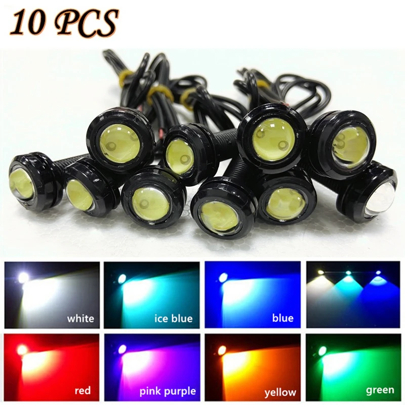 New 10pcs / Pack 18 Mm Car Eagle Eye Drl Led Daytime Running Lights Led ...